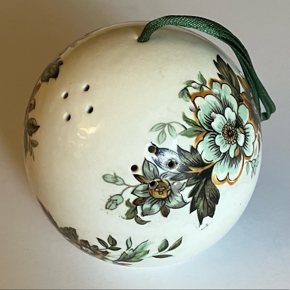 Other | Vintage Floral Pomander Porcelain Potpourri Ball | Poshmark